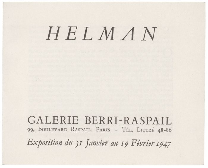 robert-helman-invitation-card-exhibition-paris-1947-catalog-exhibition ...